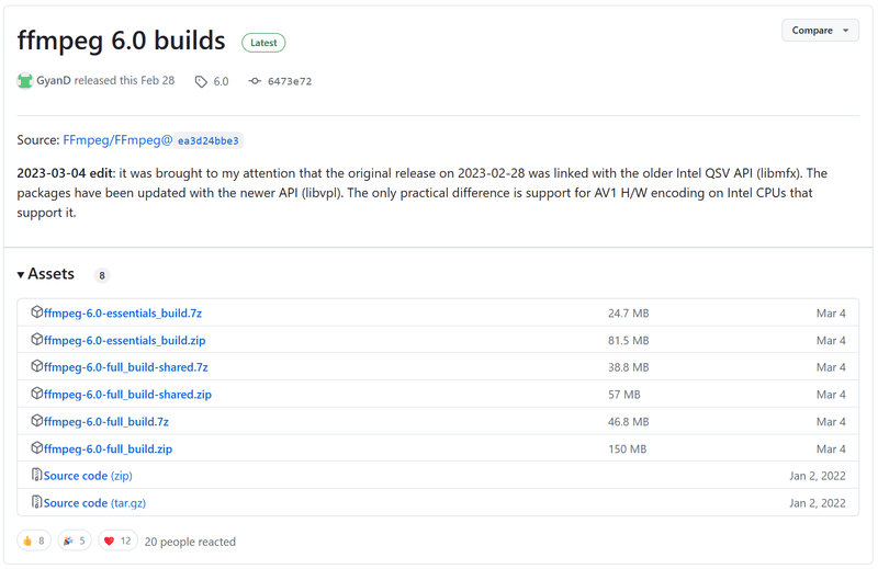 ffmpegを入れるメモ｜おれっち