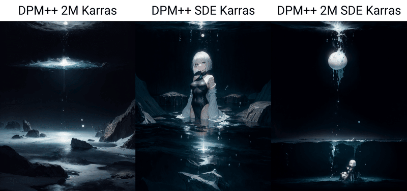 DPM++2M SDE Karras検証｜水色の焦土