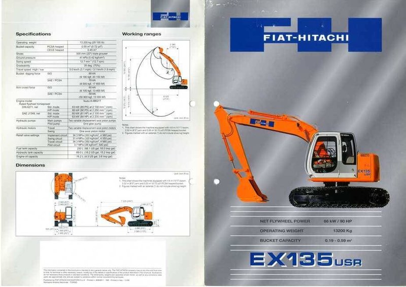 FIAT-HITACHI EX135USR｜建設機械化ライブラリー