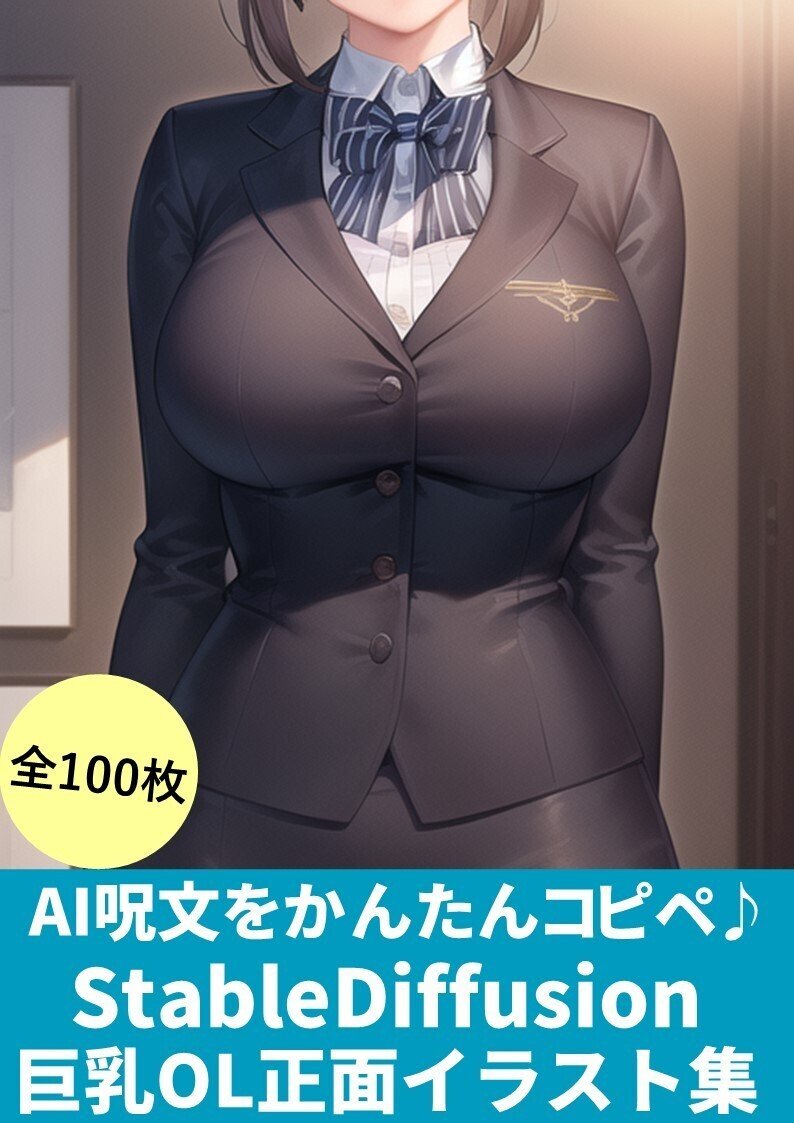【AI呪文をかんたんコピペ】(StableDiffusion巨乳バリキャリOL正面盗撮イラスト集)100枚｜AI熟女ハンター