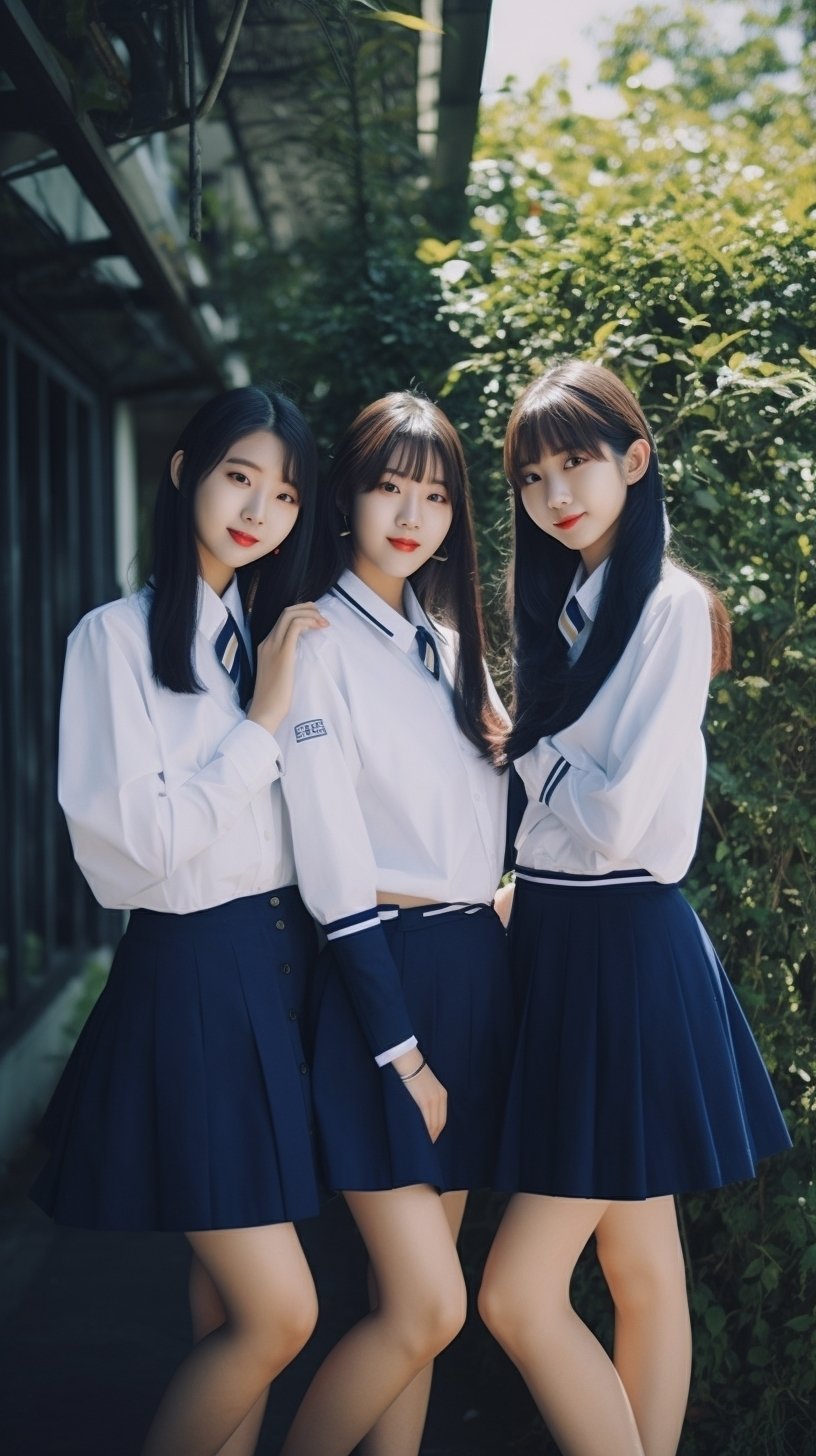 School Girls 0014a #AIart|Premium Girls School Girls 0014a #AIart|Premium Girls