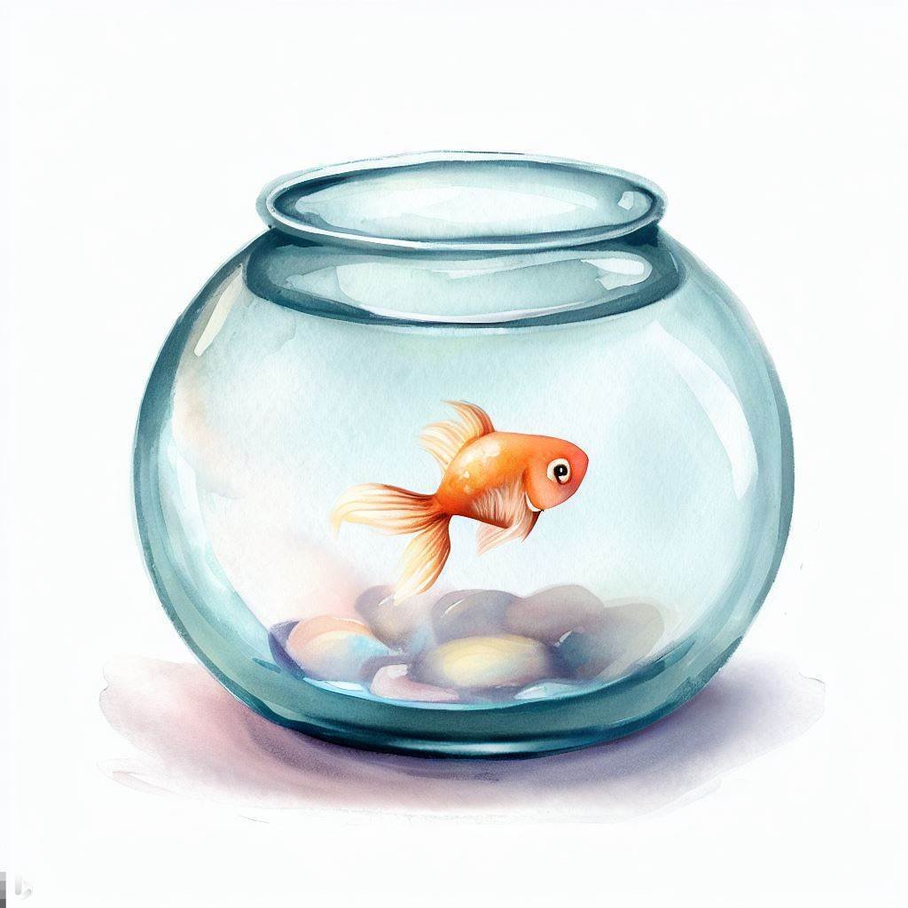 AI生成画像 「金魚鉢に金魚が一匹」｜青柳 政孝 (Aoyagi Masataka) _画像投稿用