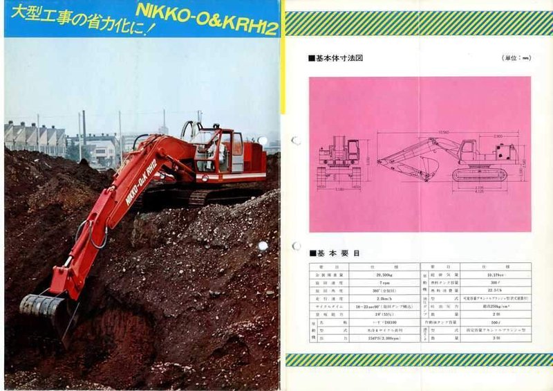 日本製鋼所 NIKKO-O&K 全油圧式パワーショベル RH12｜建設機械化ライブラリー