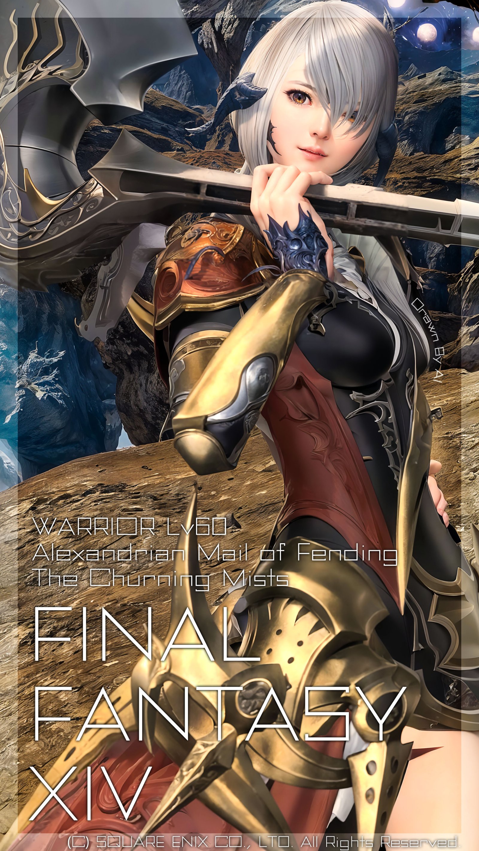 生成AIを利用したゲームスクリーンショットのイメージ加工。元にしたSS：FINAL FANTASY XIV｜DenPaKousya - (電波公社)