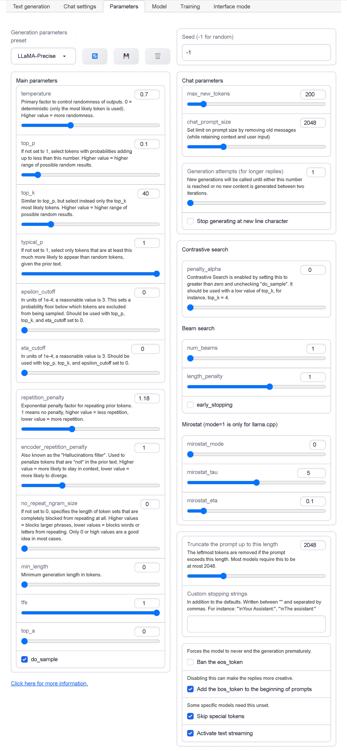 text-generation-webui の 設定項目まとめ｜npaka