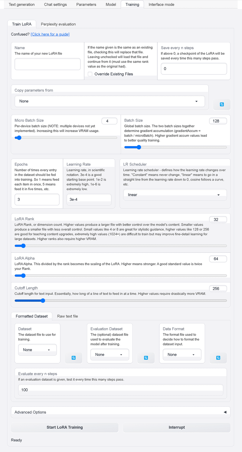 text-generation-webui の 設定項目まとめ｜npaka