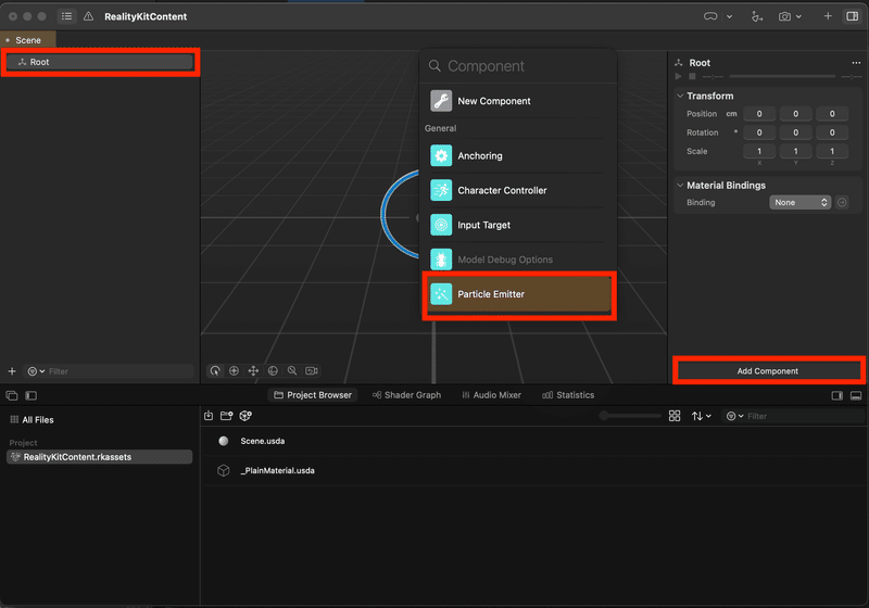 【SwiftUI+RealityKit】 Apple Vision Pro (visionOS) Reality Composer Pro でパーティクルを作成する方法｜Sadao Tokuyama