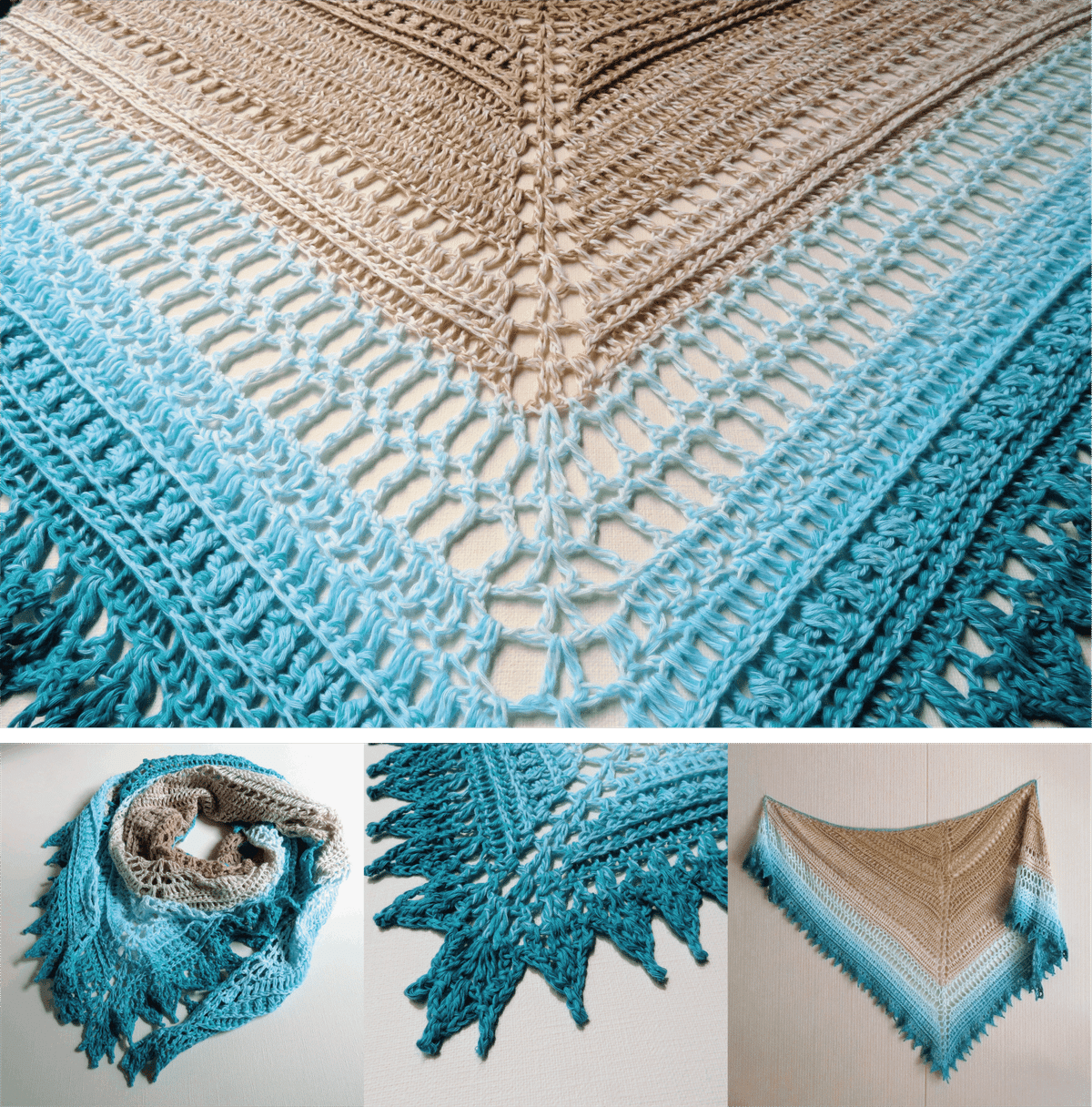 Pattern / Shiori Shawl|笠石あき|レース編みのドイリー・雑貨 Pattern / Shiori Shawl|笠石あき|レース編みのドイリー・雑貨