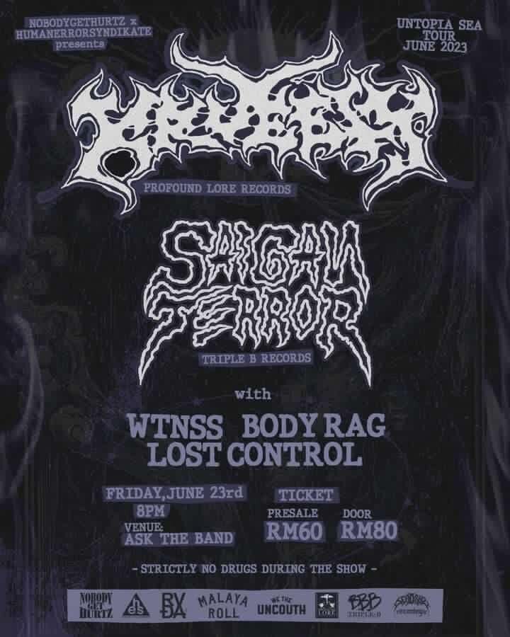 SAIGAN TERROR - UNTOPIA SEA TOUR 2023 w/KRUELTY Text by H8MONGER｜H8MONGER