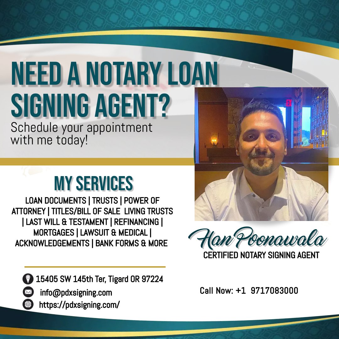 Notary loan signing agent｜pdxsigning