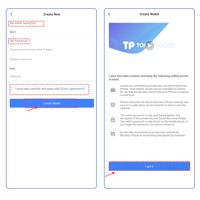 Suiのウォレットを作ろう！ │ ウォレットを作成/インポートする方法｜TokenPocket (トークンポケット) 公式