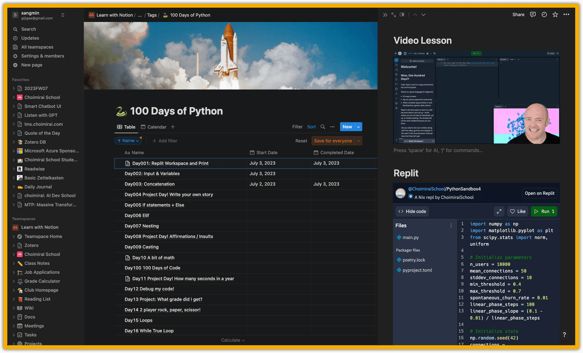 もう、普通のプログラミング学習には戻れない！Notionで学ぶ、Python｜Sangmin Ahn