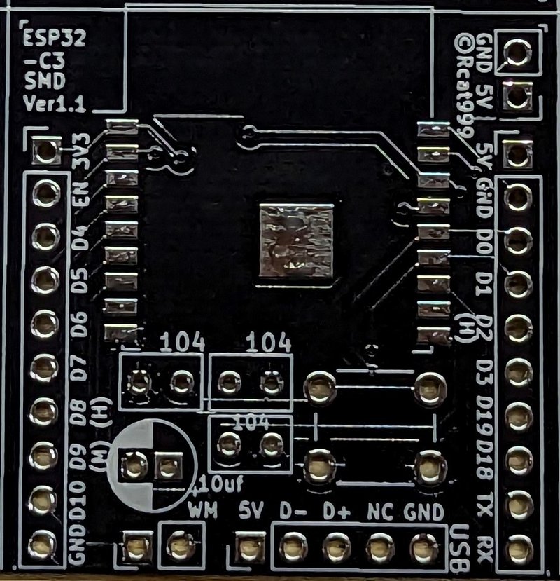 【販売有】 ESP32-C3 DIP化基板作った Ver1.1｜Rcat999