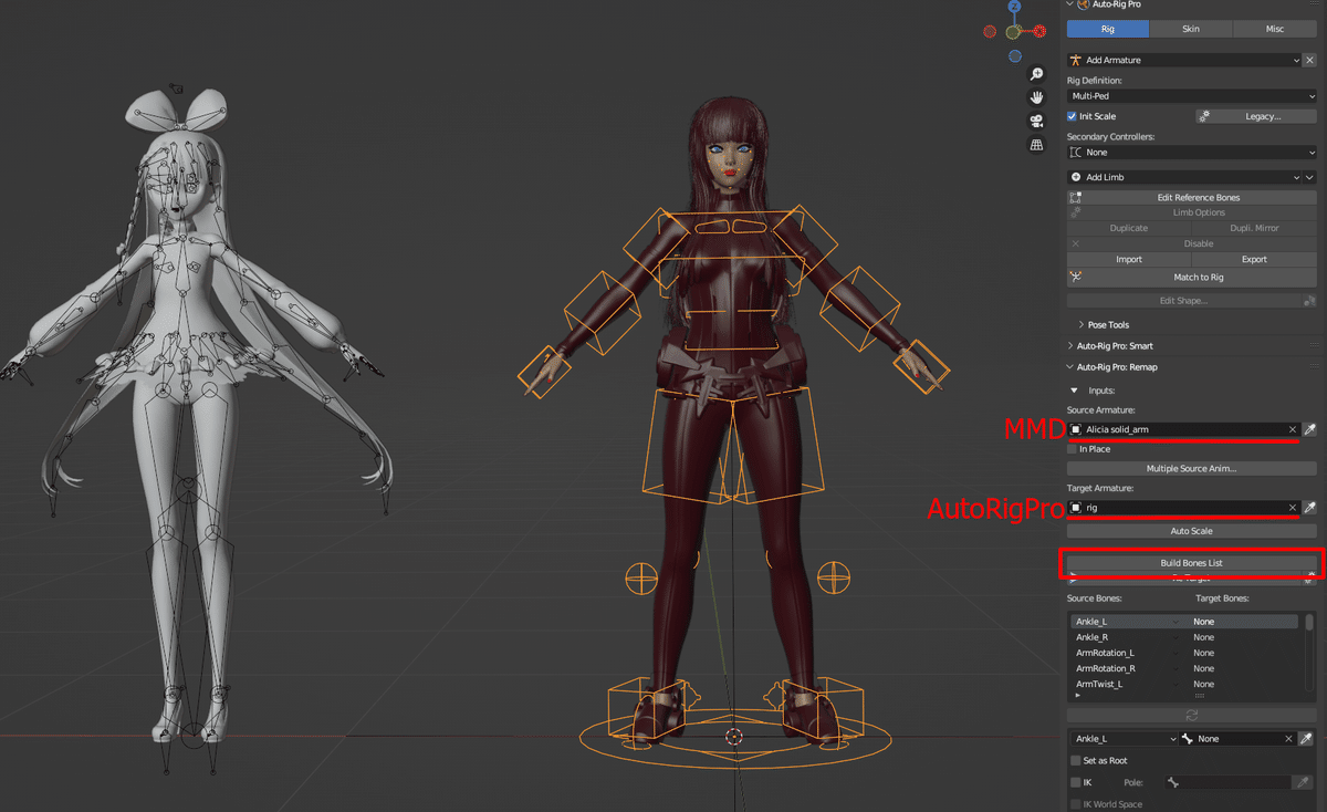 【3D】MMD モーションを AutoRigPro に Remap する｜下水きゅうそ
