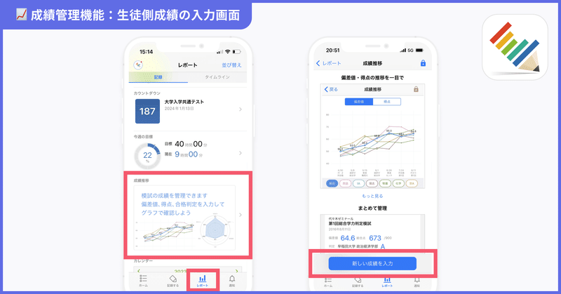 【新機能】生徒のStudyplusと成績データを自動共有できる‼︎📈「成績管理機能」をリリースしました🎉｜【公式】Studyplus for School マガジン