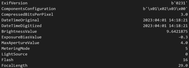 撮影情報(Exif)をPythonで読み込む｜あべい｜Pythonでデータ分析