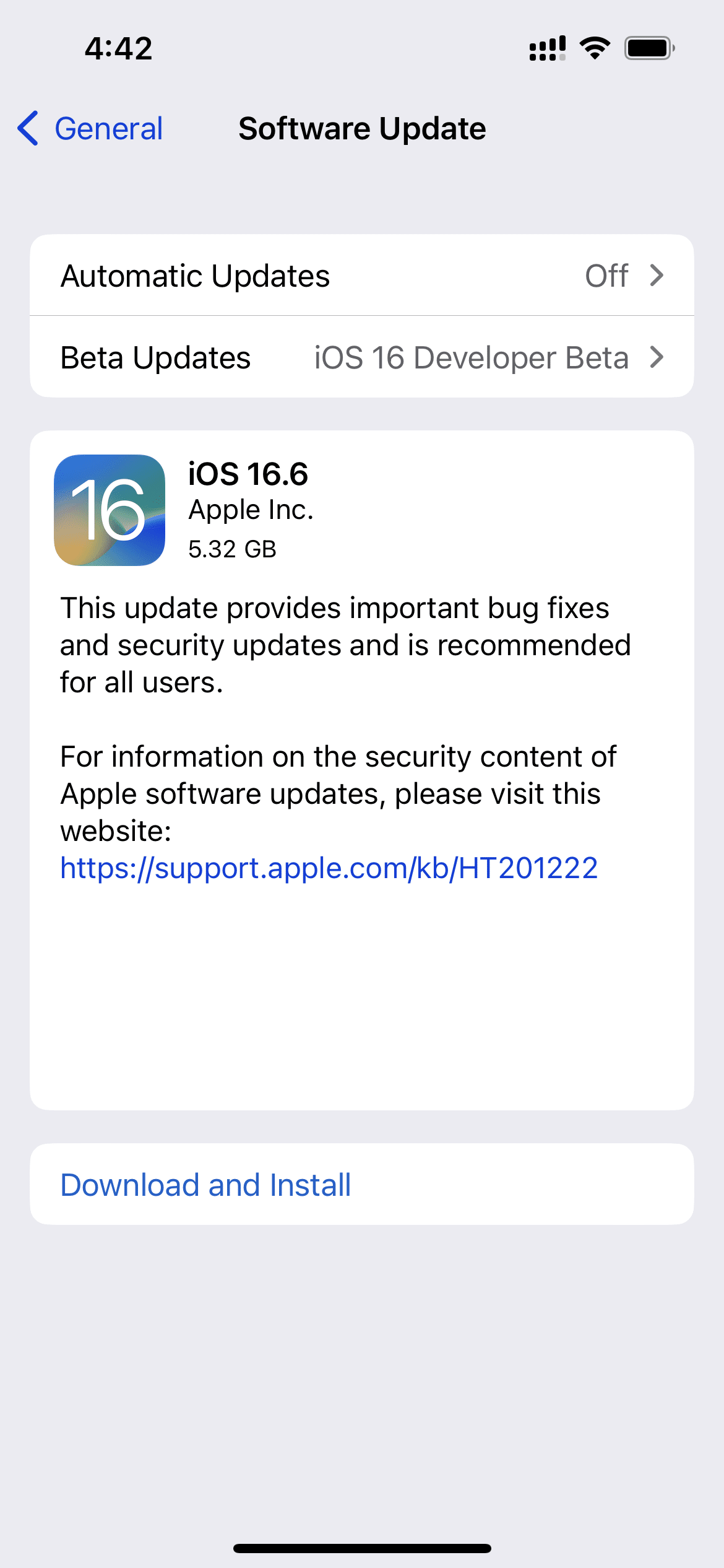 iOS16.6のベータが取れた｜遊月