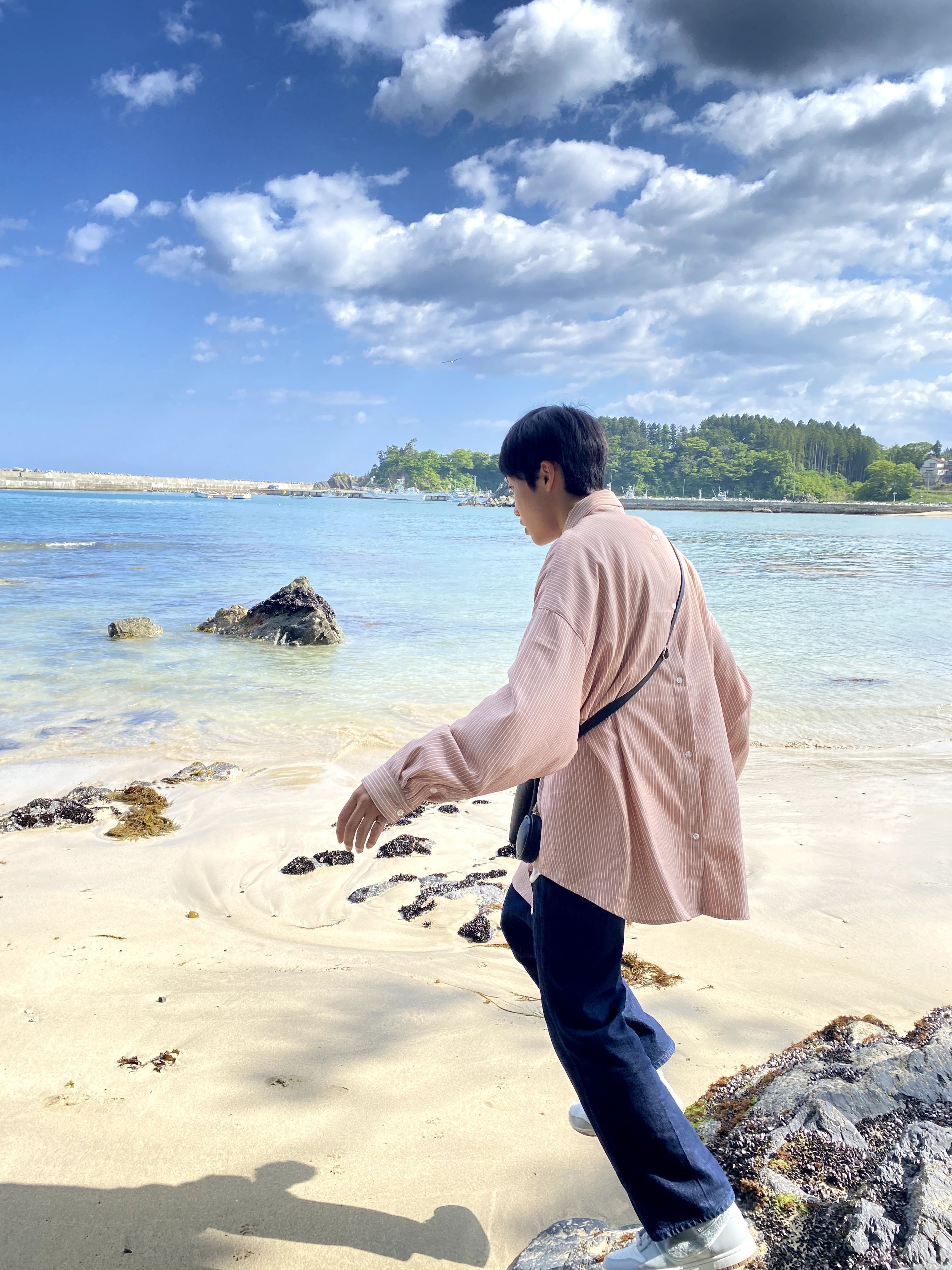 大好きな「海」で撮影中！｜Koki Miyamoto