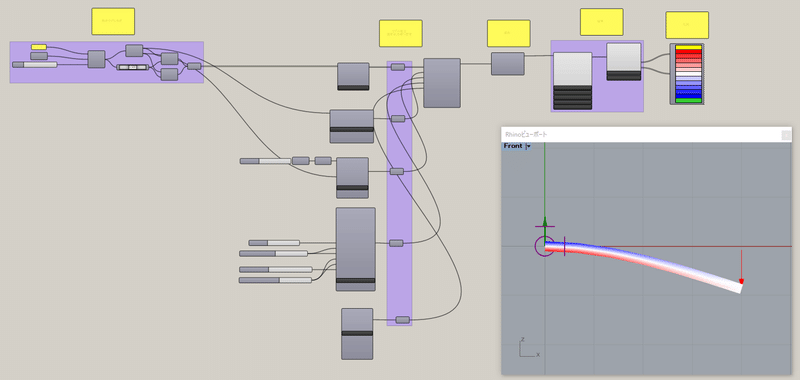 【Grasshopper】【Karamba3D】片持梁の構造解析｜Digitect
