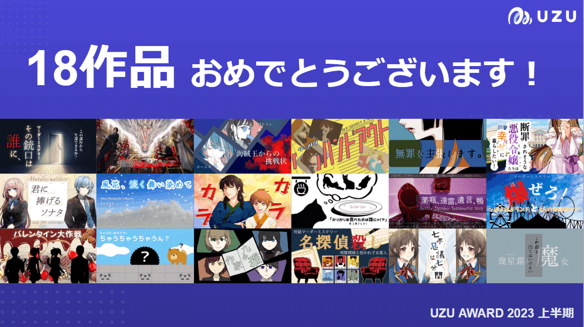 ウズアワード2023上半期 結果発表｜uzuapp