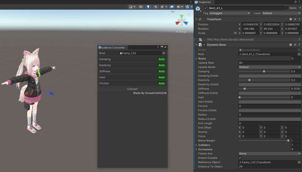 CCK3.5でPhysBoneをDynamicBoneに変換してアバターをアップロードする｜たいぷい