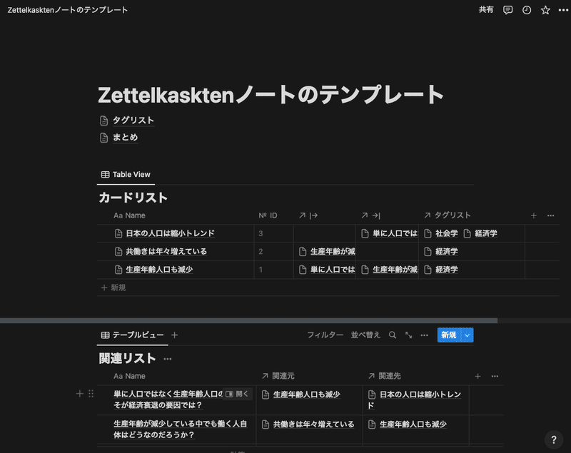 ZettelkastenのNotionテンプレートを公開します｜おがくずにゃんこ