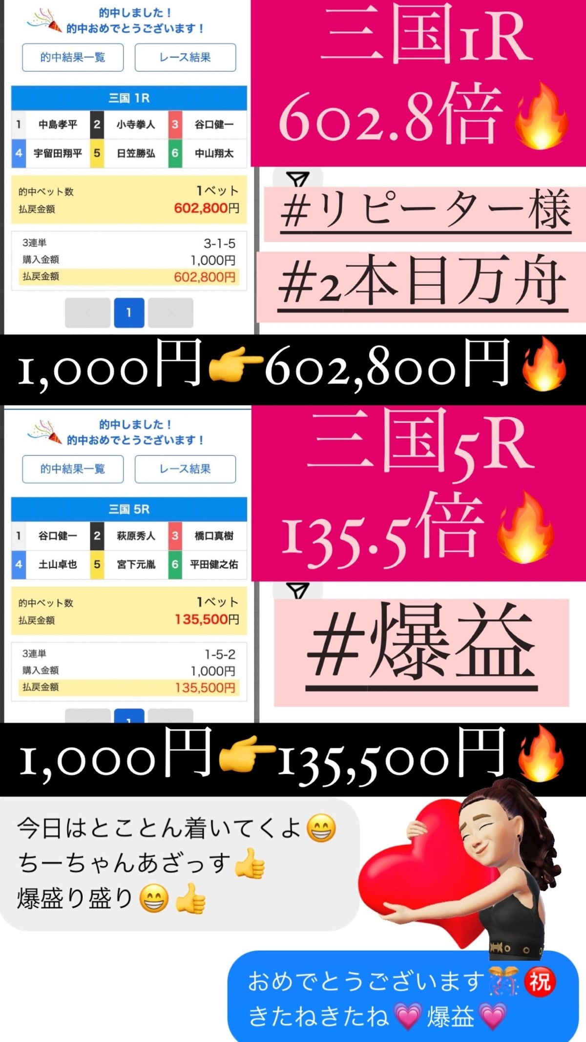 8月15日 ️‍🔥的中報告｜競艇予想士🚨chichan