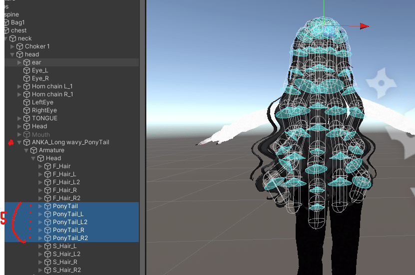 VRC 髪にColliderを入れて貫通を防ぐ｜mint