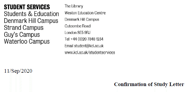 King's College London(KCL)の在学証明書について調べてみた①｜マサヒコ