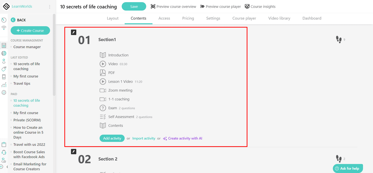 MY SHOOL：スクールの構成について｜e4all