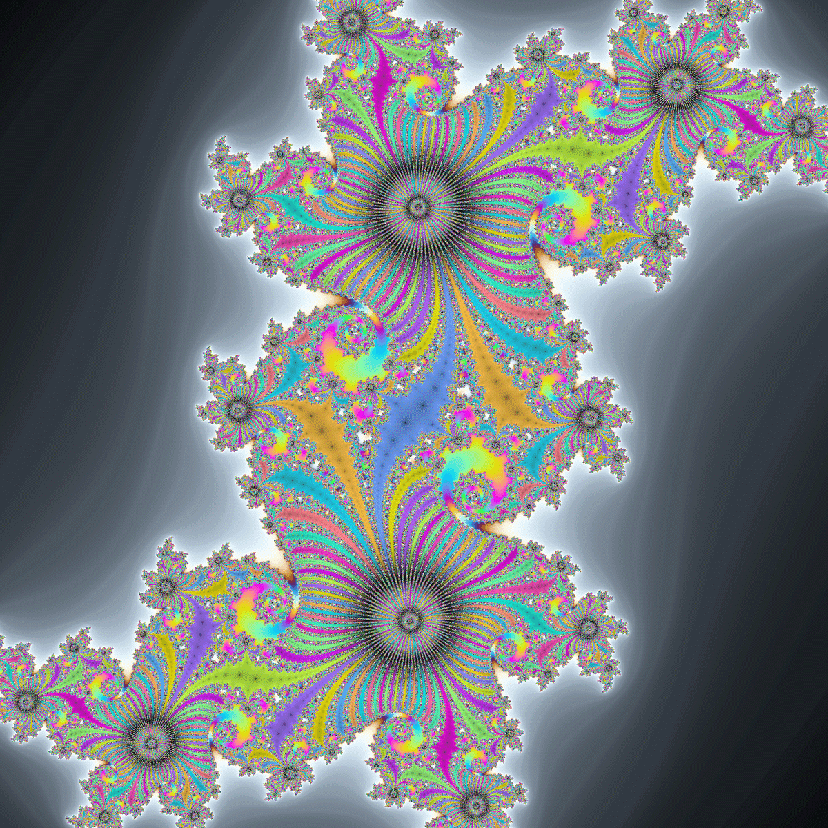 マンデルブロ集合の外側を滑らかに彩色する｜108Hassium