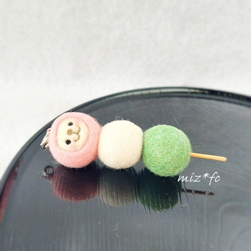 三色団子まんまるさんストラップ｜miz*fc