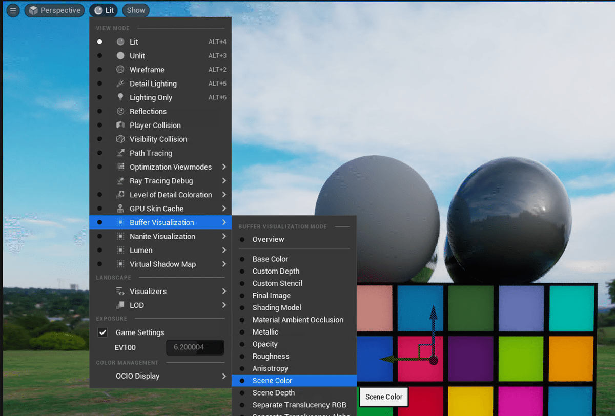 Unreal Engine + OpenColorIOを使ってACEScgのリニアRGB値を取得する｜Tonali / Kojiro Tanaka
