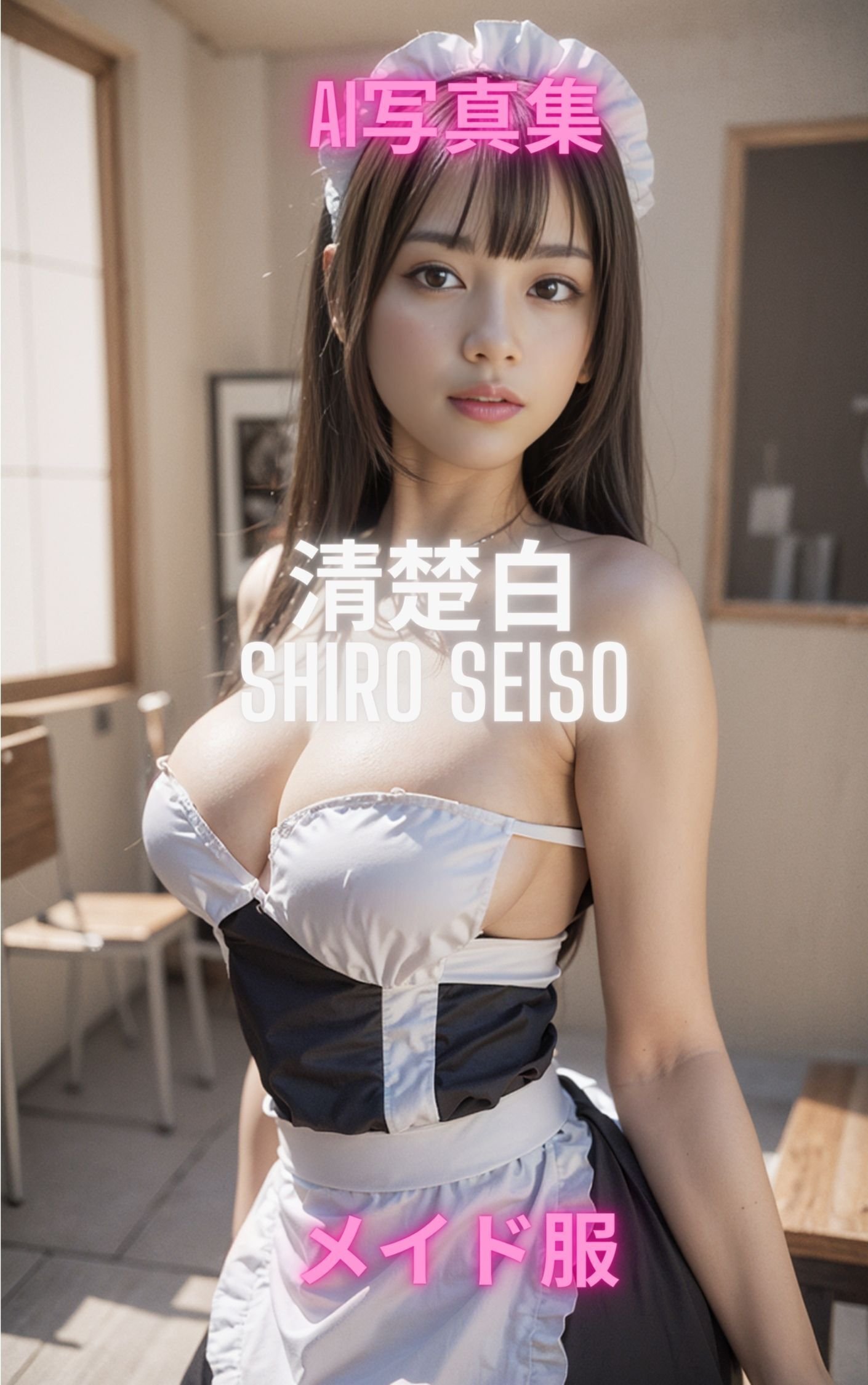 AI写真集 清楚白 SHIRO SEISO メイド服 2｜Premium Girls