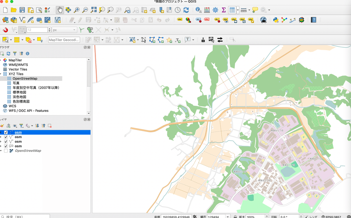 【QGIS】QGISでopenstreetmapのタイルをshpファイルで抽出する｜rob