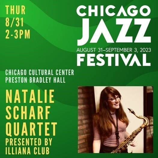 シカゴ・ジャズ・フェスティバル, 2023 1日目 The Natalie Scharf Quartet｜アルパカ