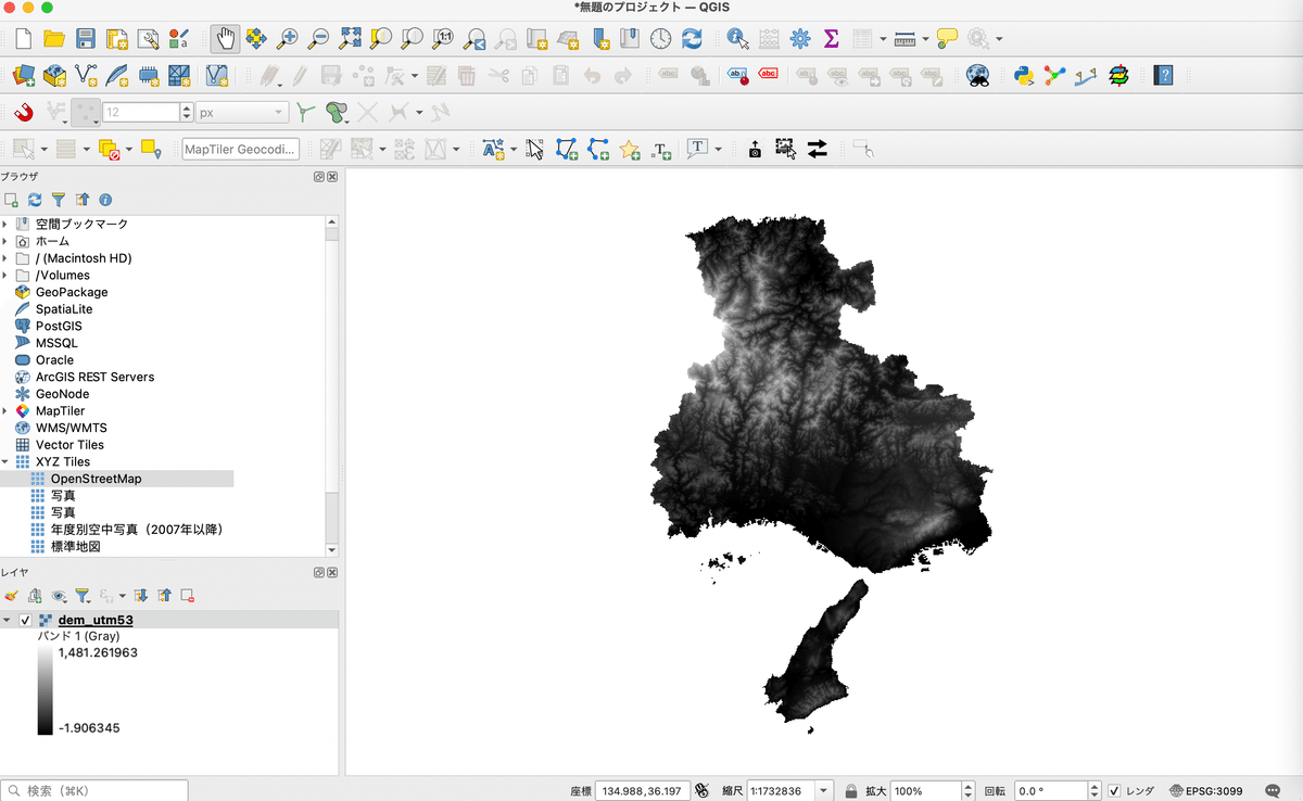 【QGIS】ラスターデータを投影変換する｜rob