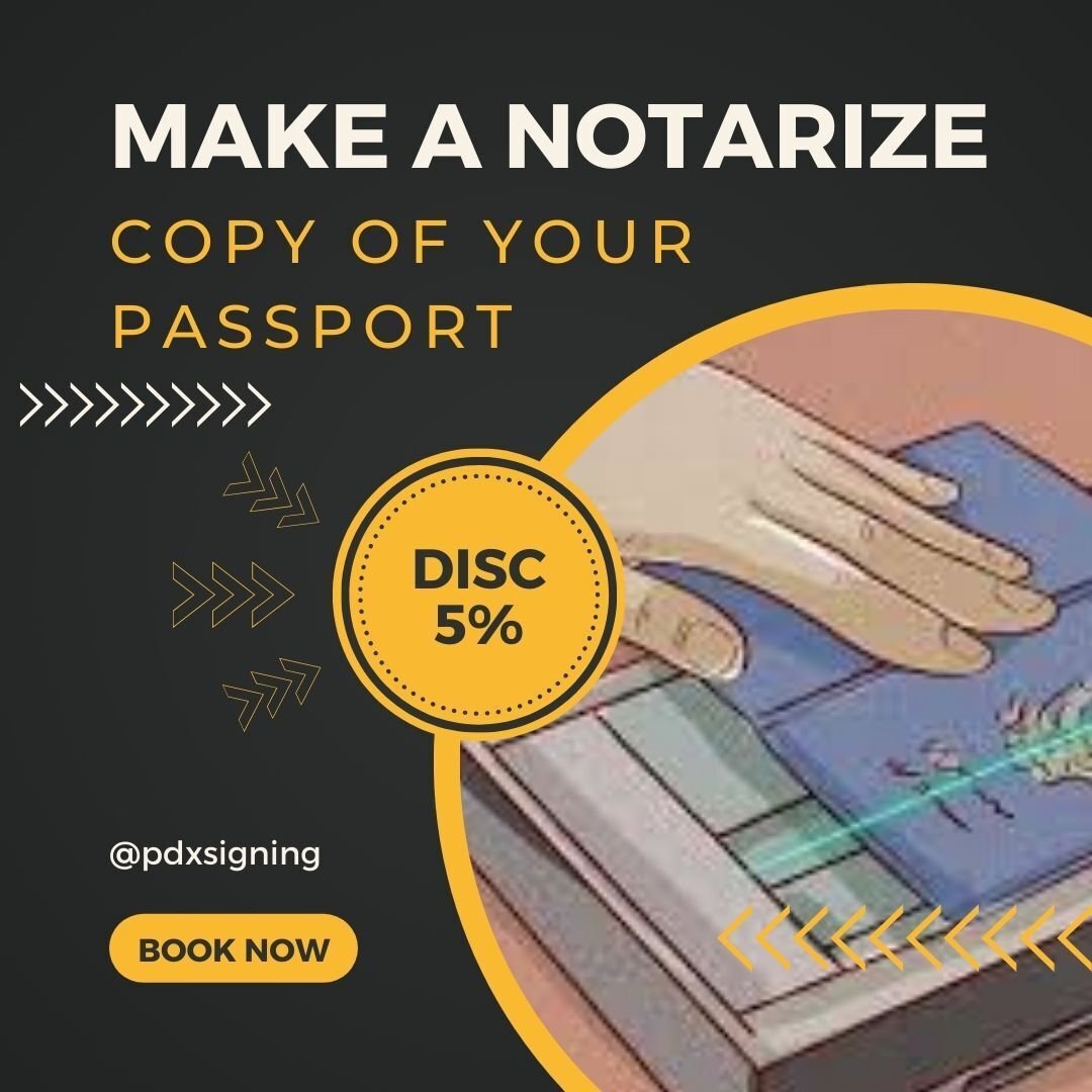 Make a notarize copy of your passport｜pdxsigning