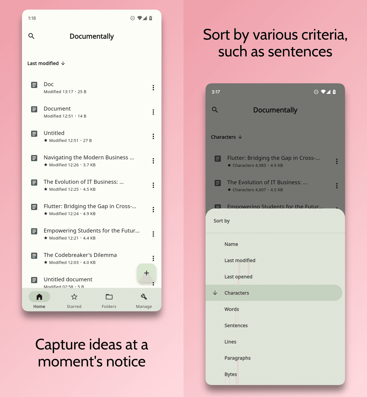 Documentally - Notes & Word Count｜Documentally - Word Count Note