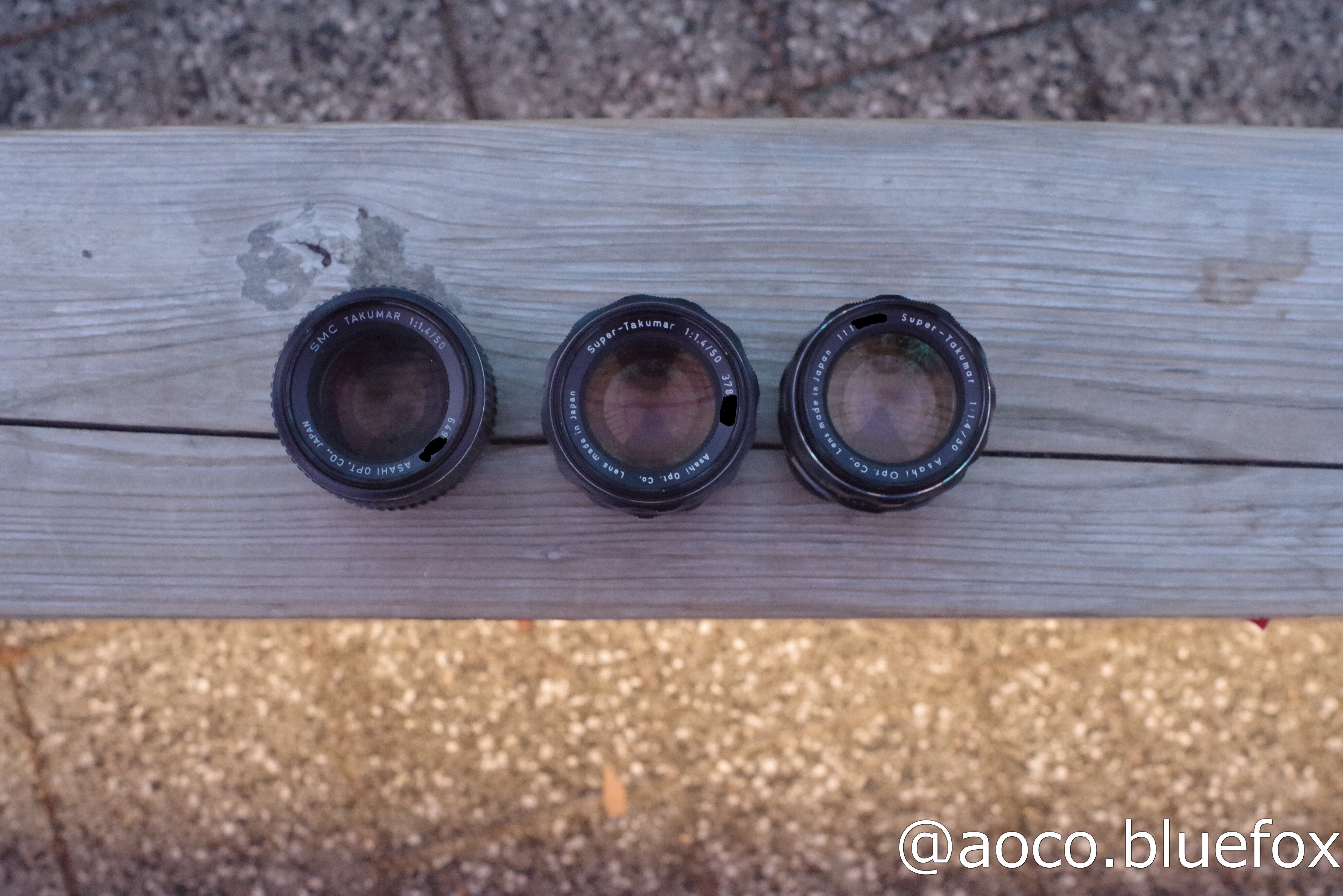 めくるめく古の鏡筒たち その4:Super Takumar 50mm f1.4 前期vs めくるめく古の鏡筒たち その4:Super Takumar 50mm f1.4 前期vs