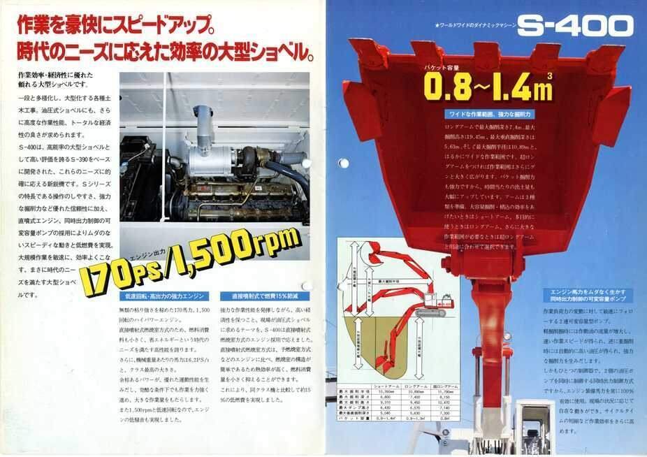 住友重機械工業 住友FMC-Link-Belt油圧式ショベル S-400 LS 住友重機械工業 住友FMC-Link-Belt油圧式ショベル S-400 LS