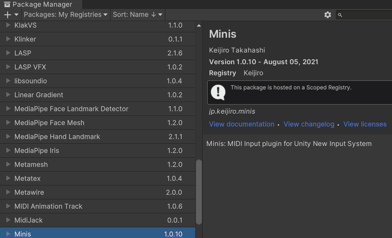 Minisを使ってUnityでMIDIコントローラーからの値を使う｜よーへん(バーチャル学芸員・バーチャルライブコーダ)