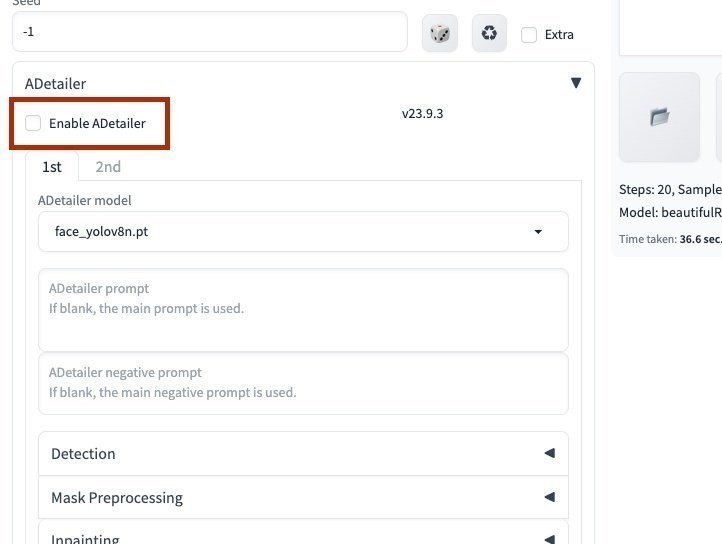 stable diffusionの生成画像で顔が崩れるを防ぐ方法-のプラグイン【ADetailerのインストールから基本の使い方】｜AIエンジニア