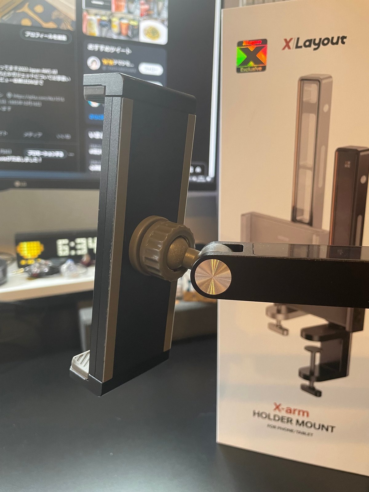 【Xlayout X-arm】スタイリッシュなスマホ・タブレットアームのご紹介｜くまンモ