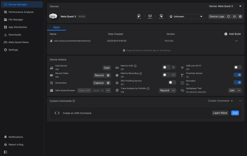 Meta Quest Developer Hub の使い方｜npaka
