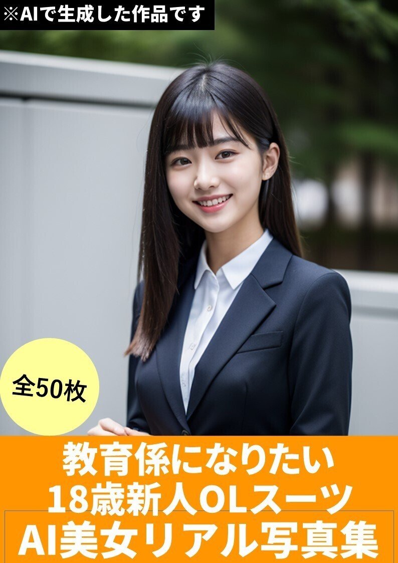 教育係になりたい【18歳新人スーツOL】AI美女写真集50枚「AI生成呪文(プロンプト)付き」｜AI熟女ハンター