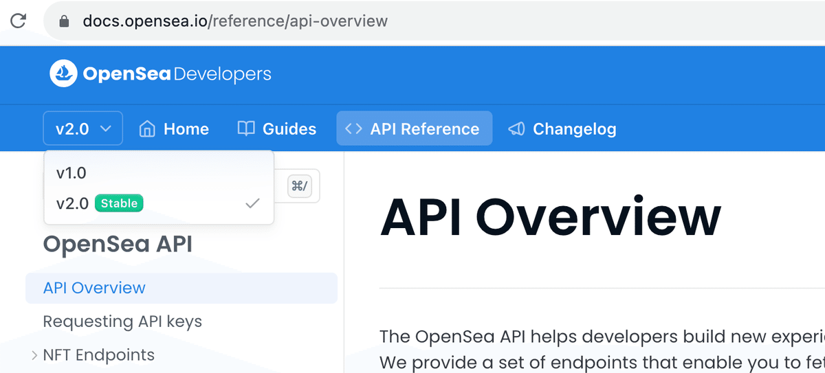 【NFT】OpenSea APIをご利用の方は、12月5日までにV2にアップグレードしてくださいね！という話｜大葉さん