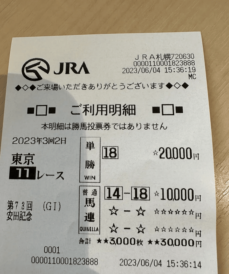 2023年馬券戦術備忘録｜kacky_aaa3