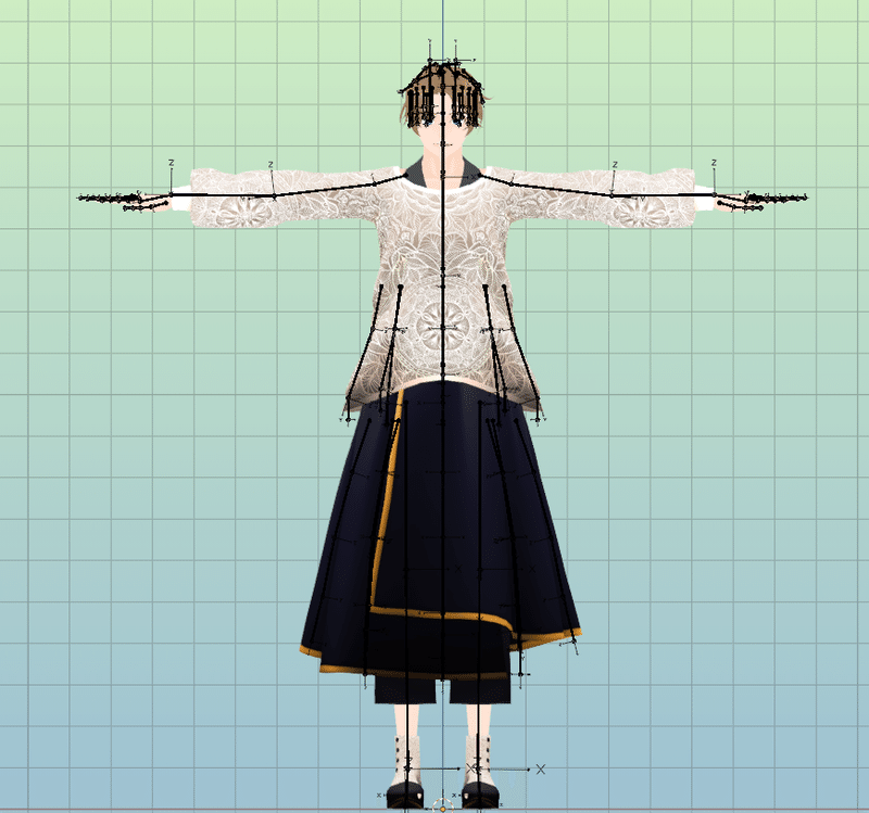 【VRC】ロングスカートについて考える・パート1【PhysBone】｜竹流