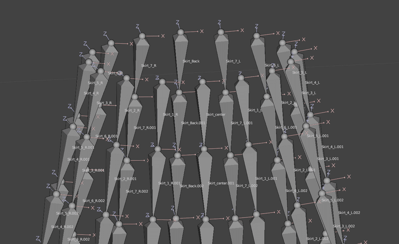 【VRC】ロングスカートについて考える・パート1【PhysBone】｜竹流